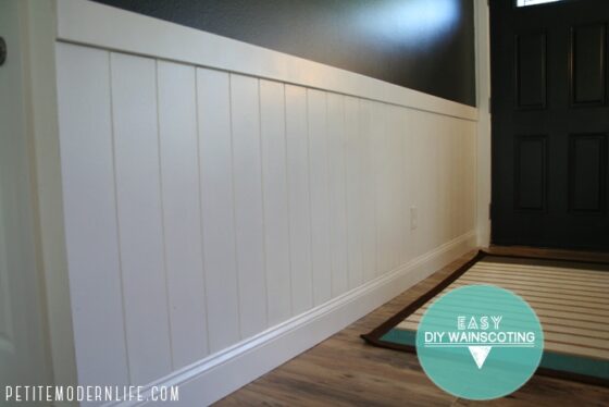 Easy DIY Wainscoting - Petite Modern Life