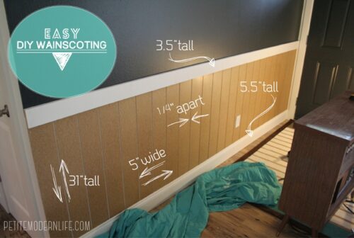 Easy DIY Wainscoting - Petite Modern Life