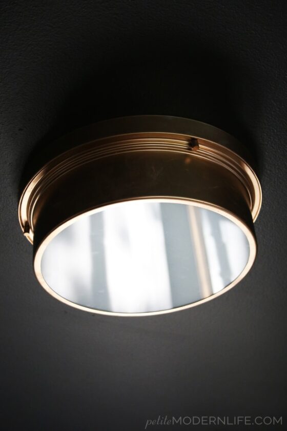 Simple Ceiling Light Makeover - Petite Modern Life