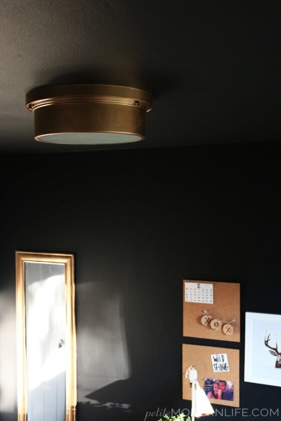 Simple Ceiling Light Makeover - Petite Modern Life
