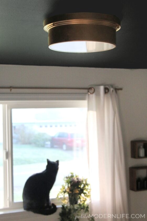 Simple Ceiling Light Makeover - Petite Modern Life