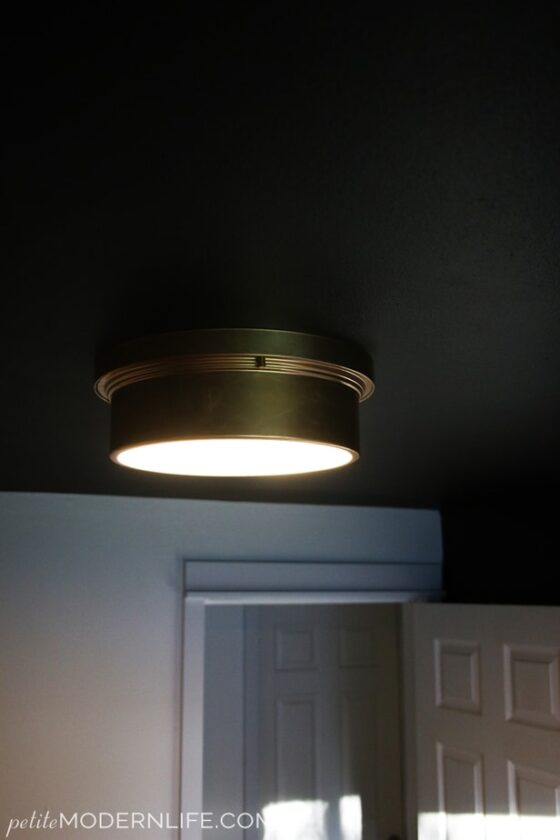 Simple Ceiling Light Makeover - Petite Modern Life