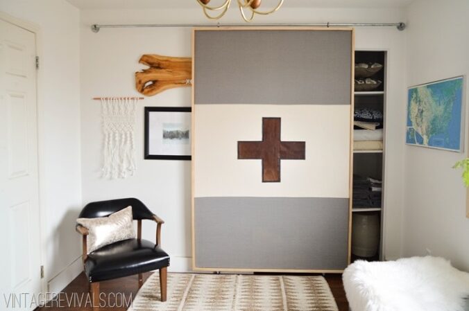 DIY Fabric Sliding Door - Petite Modern Life