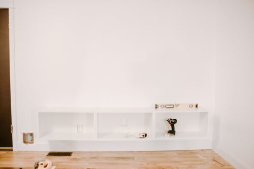 DIY Floating Sideboard Tutorial - Petite Modern Life