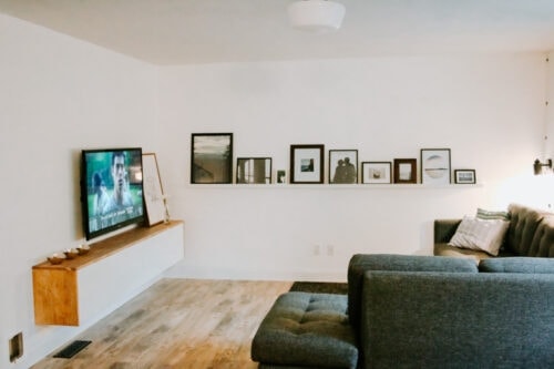 DIY Floating Sideboard Tutorial - Petite Modern Life